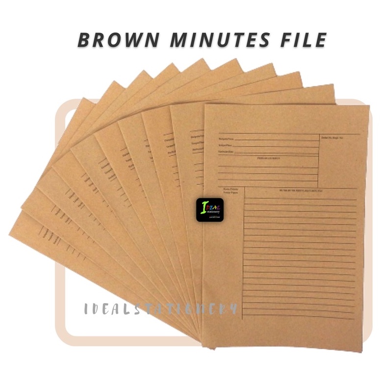 Brown Minutes File (100pcs/PACK) | Shopee Malaysia
