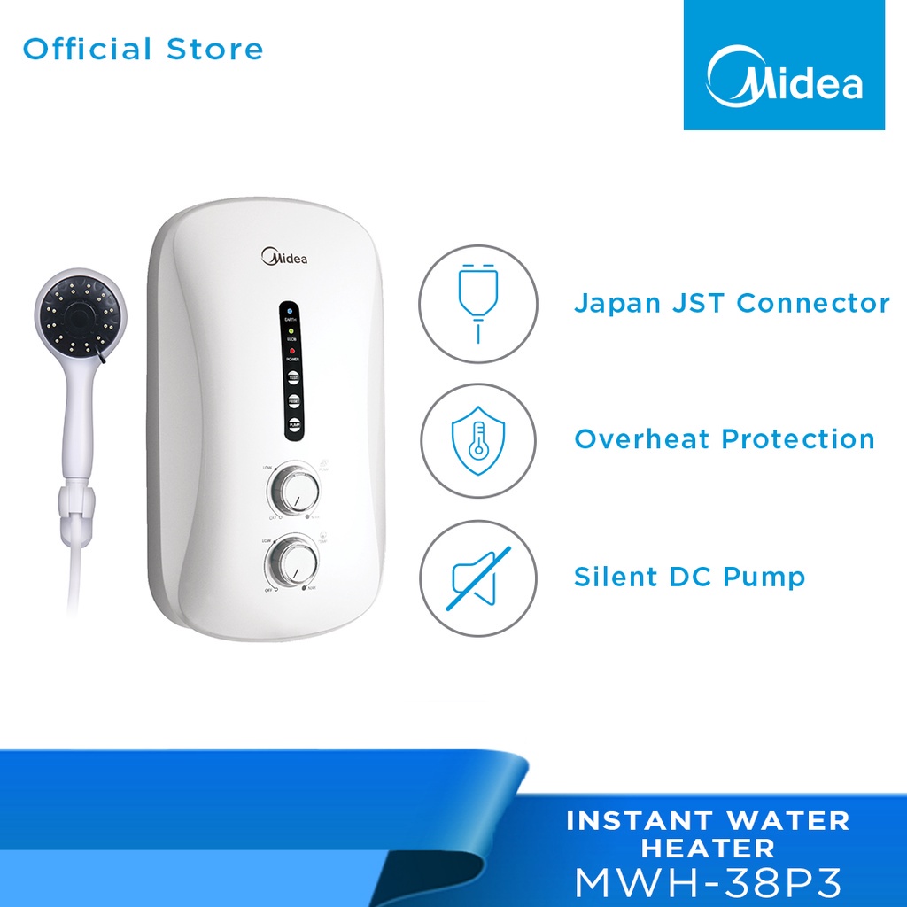 Midea MWH-38P3 Water Heater With DC Silent Pump / MWH-38Q (Non Pump ...
