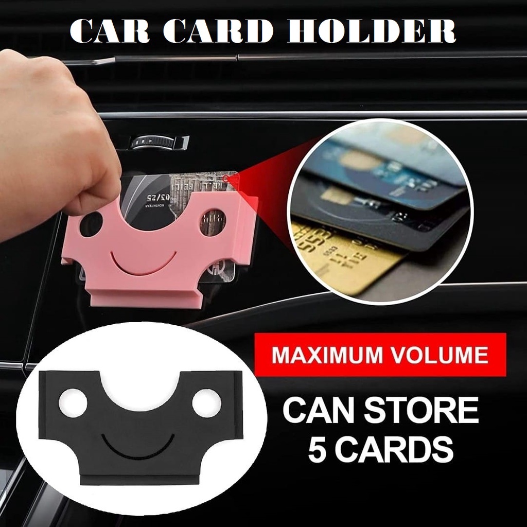 Car Card Holder Sun Visor Organizer Storage Kad Slot Pocket Clip ...