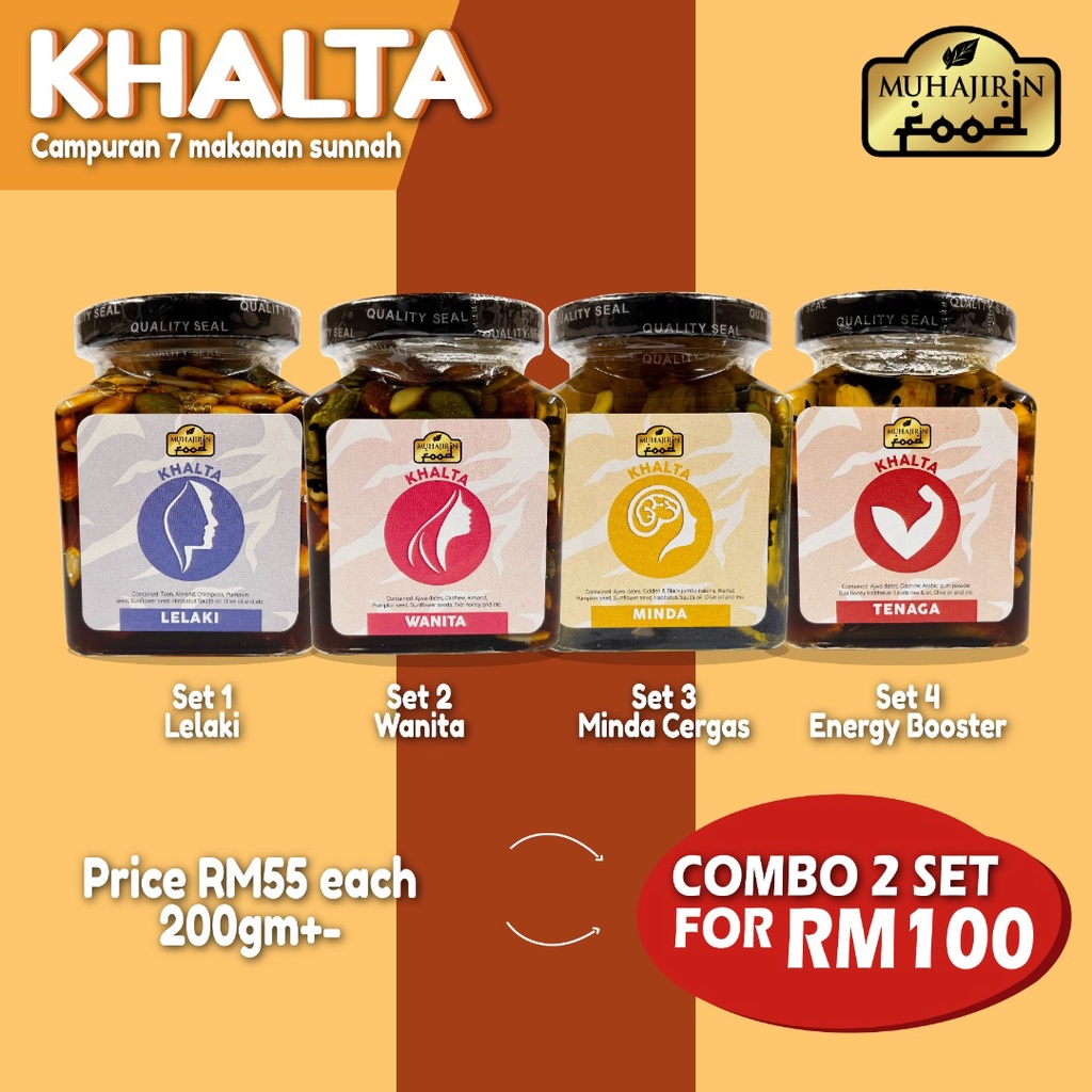 [2 set RM100] Set Khalta Muhajirin 200g/bottle for Men Women Mind ...