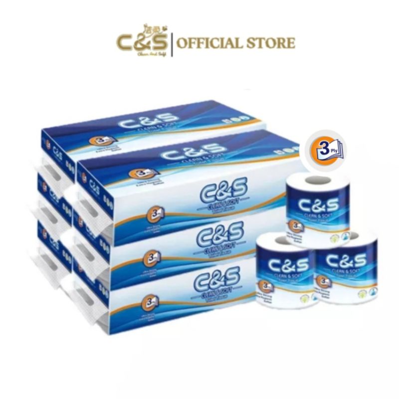 C&S Toilet Roll Tisu Tandas *best seller | 60 Rolls Premium virgin wood ...