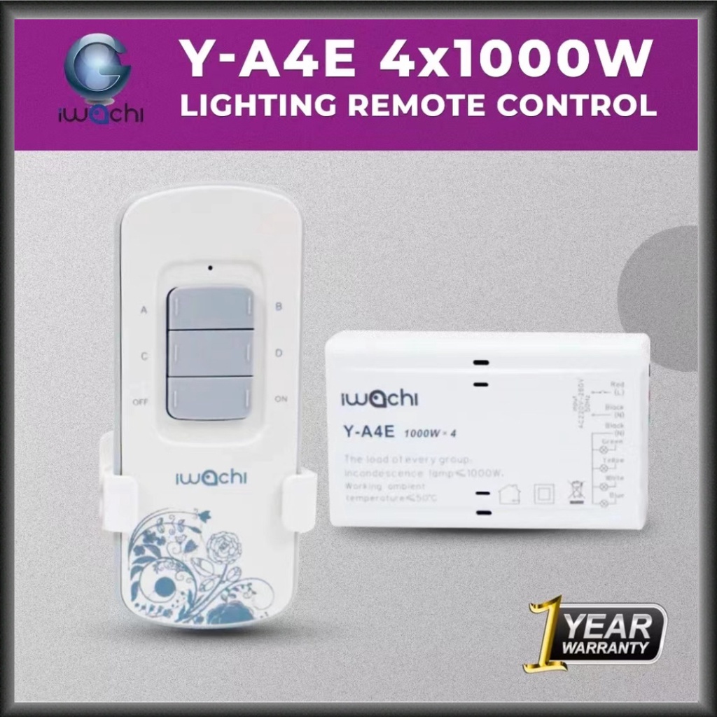 iWACHI 4ways 4x1000w Lighting Remote Control ,Switches to lamp ...