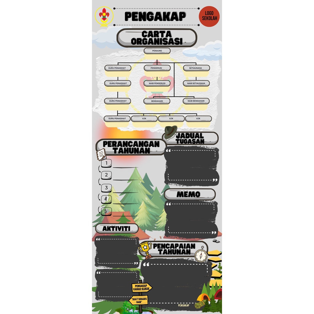 BANNER UNIT UNIFORM PPIM/TKRS/PENGAKAP SEKOLAH RENDAH (70X29INCHI ...