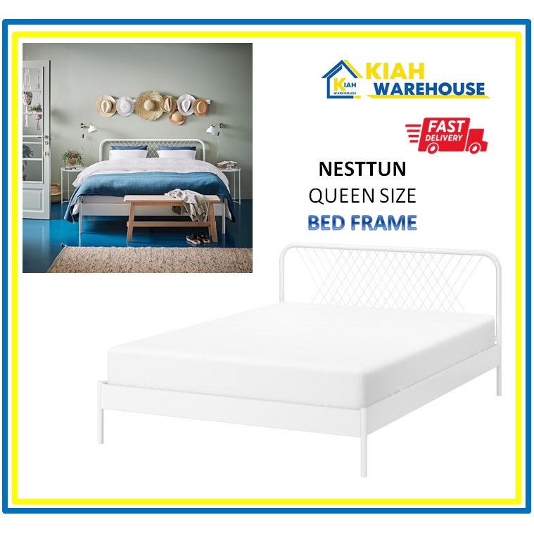 NESTTUN White Bed Frame Katil Putih Complete Set Queen Size | Shopee Malaysia