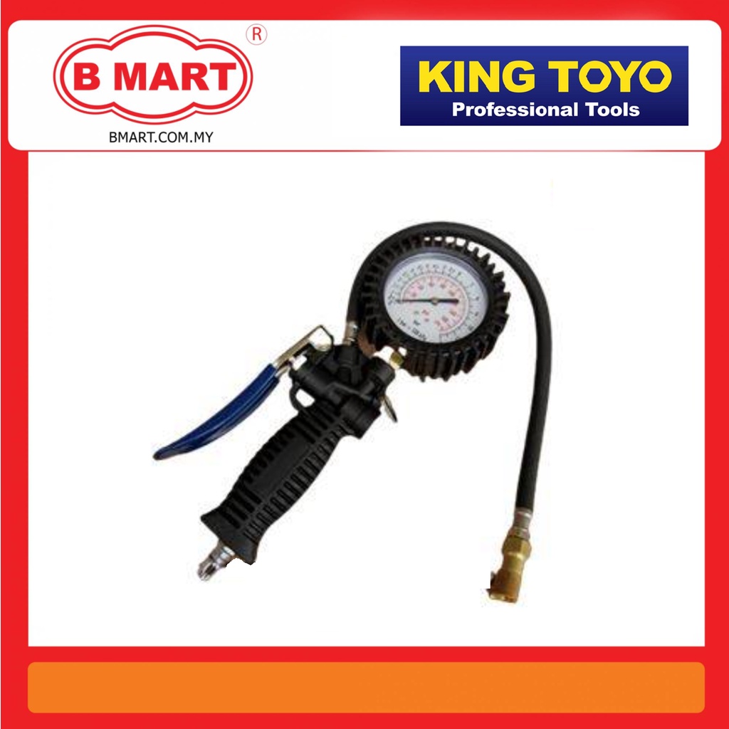 KING TOYO TIRE INFLATING GUN KT-TG18 PUMP / PRESSURE GAUGE ANGIN TAYAR ...