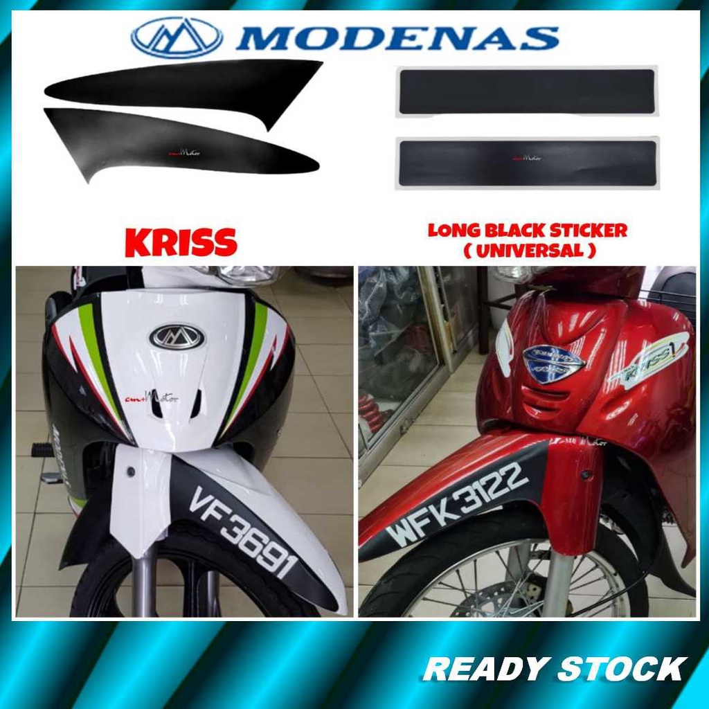 No Plate Depan Magat Sticker Depan/Mud Guard Sticker Motor MODENAS ...