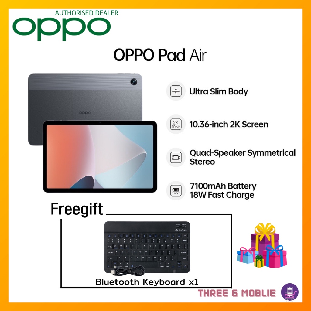 OPPO Pad Air | 4GB RAM + 64GB ROM | 18W Fast Charge | 7100mAh Battery ...