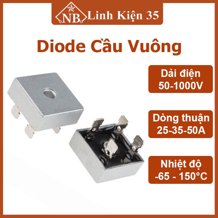 Square bridge Diode current 25A/35A/50A code KBPC2510/KBPC3510/KBPC5010 ...