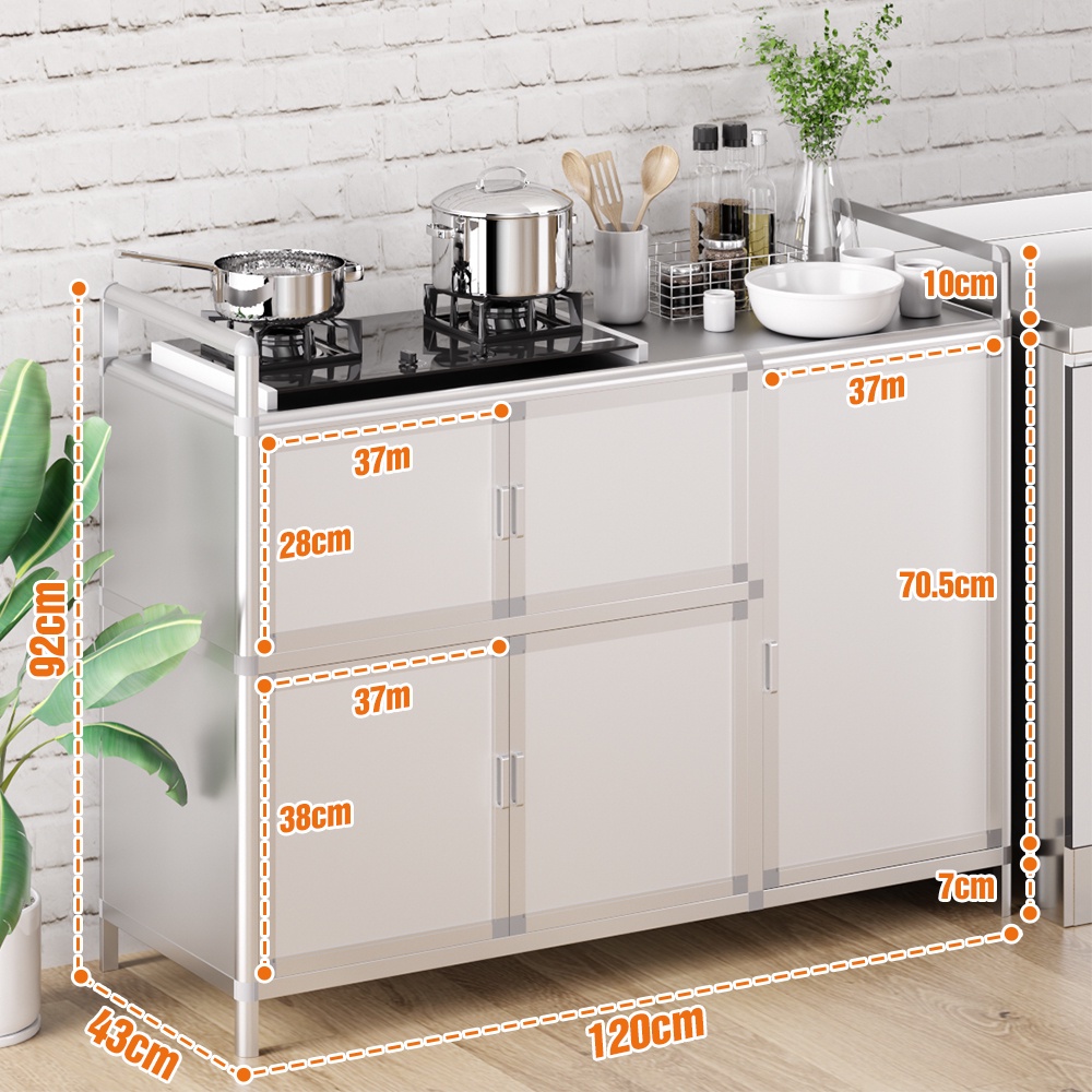 High quality shelf kitchen gas stove cabinet stainless steel household ...