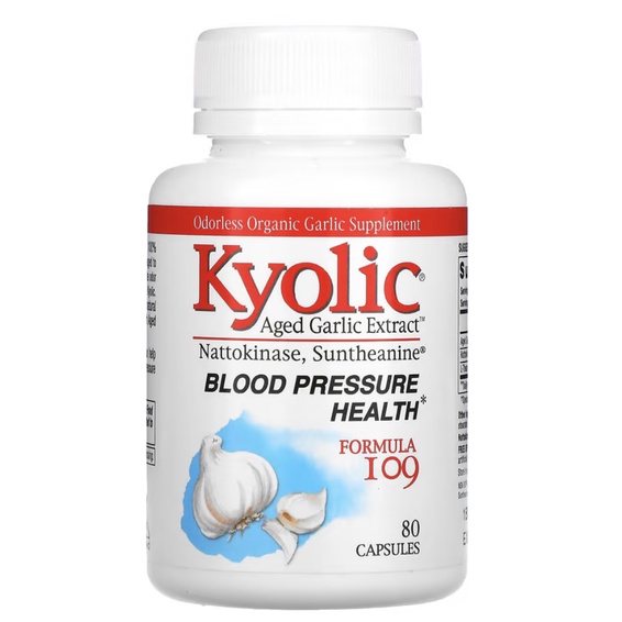 Kyolic, Aged Garlic Extract, Blood Pressure Health, Formula 109, 80 ...