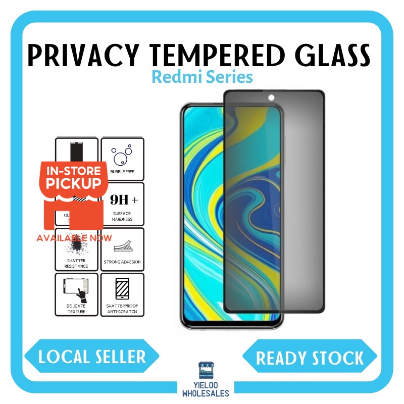 (BELI 2 PERCUMA 1) REDMI Tempered Glass Screen Protector PRIVACY 9D A1 ...