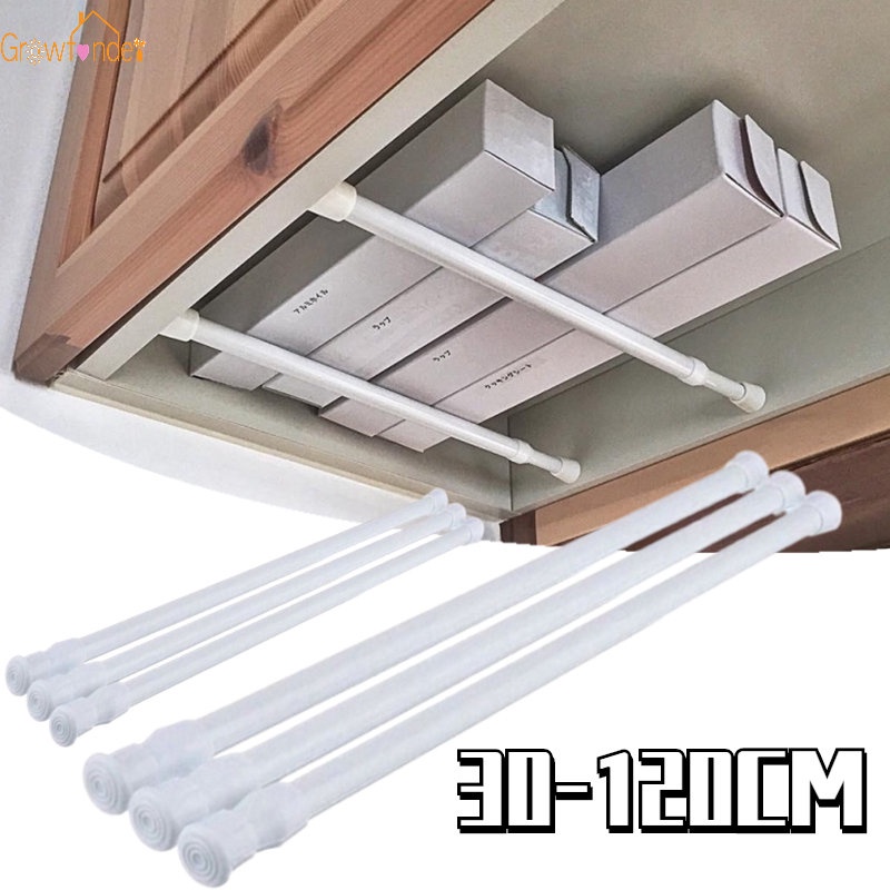 Telescopic Shower Curtain Rod Punching-free Adjustable Balcony Clothes ...