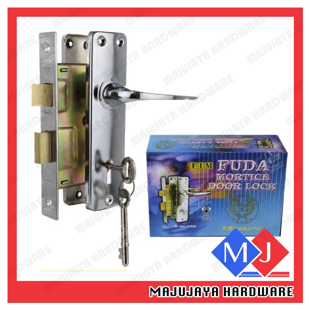 FUDA Mortice Door Lock 2-Level Mortise Grill Door 2 Lever / Kunci Pintu ...