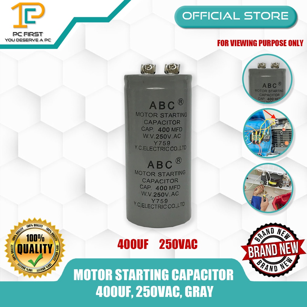 MOTOR STARTING CAPACITOR 400UF, 250VAC, GRAY | Shopee Malaysia