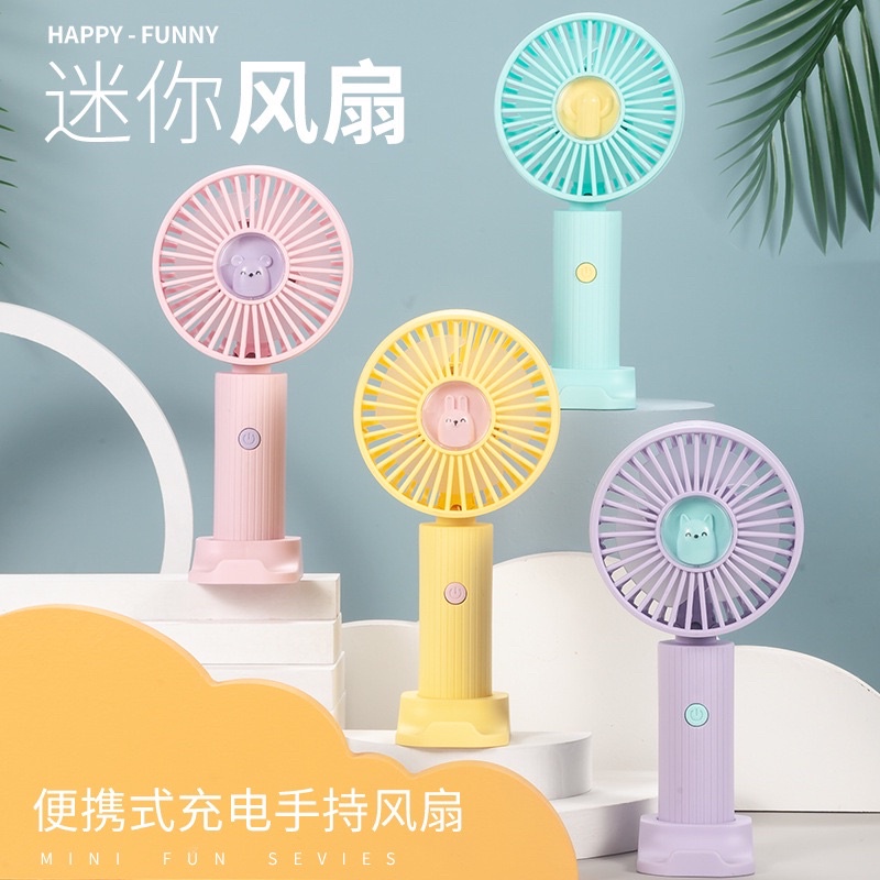 Rechargeable Hand Fan With Stand | Shopee Malaysia