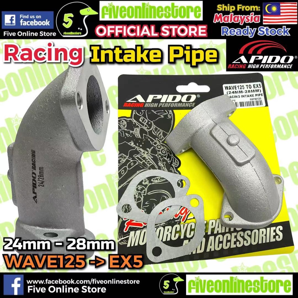 Racing Intake Pipe W125 EX5 Dream HP Wave125 Tengkuk Carburetor 20.5mm ...