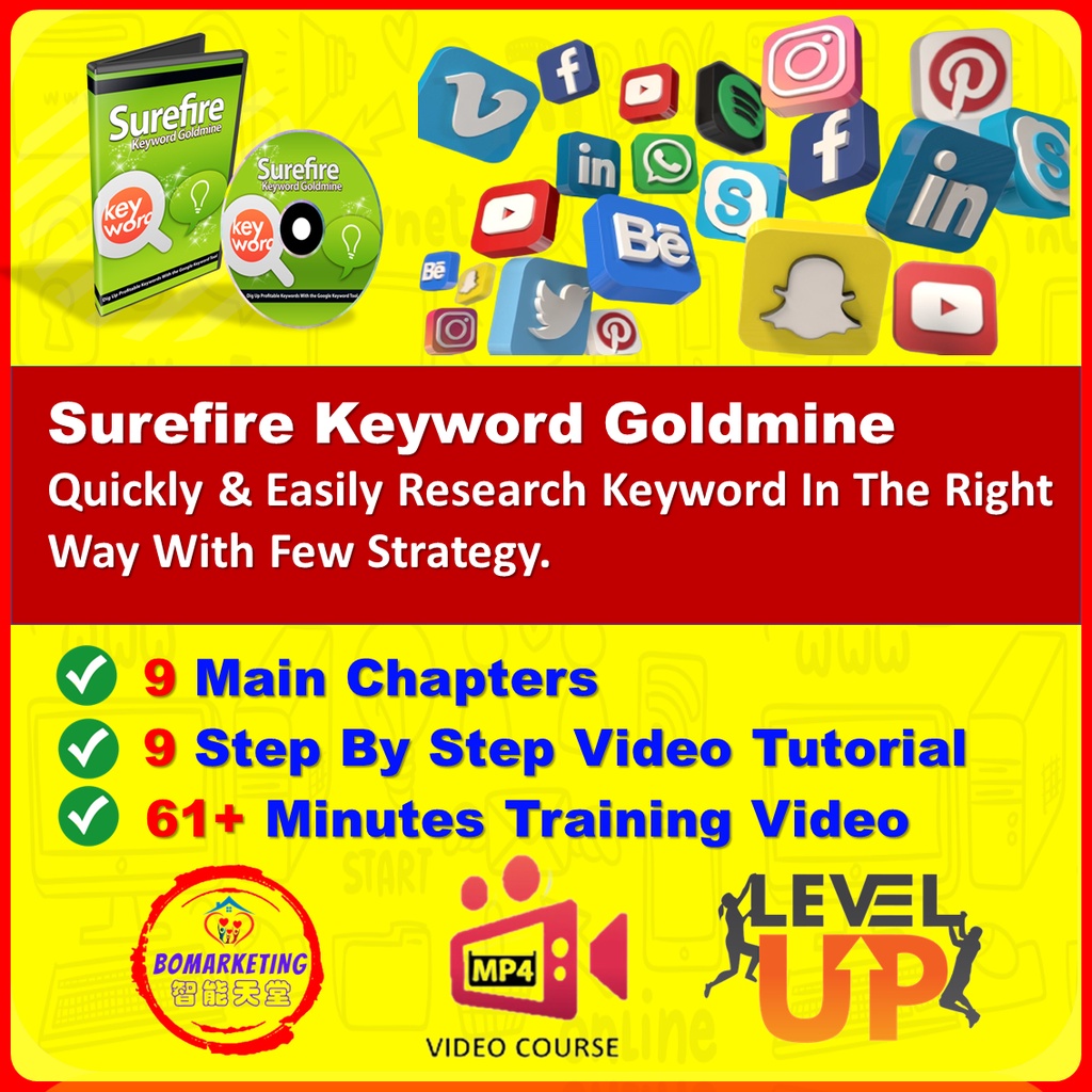 【𝗩𝗶𝗱𝗲𝗼 𝗖𝗼𝘂𝗿𝘀𝗲】 𝗦𝘂𝗿𝗲𝗳𝗶𝗿𝗲 𝗞𝗲𝘆𝘄𝗼𝗿𝗱 𝗚𝗼𝗹𝗱𝗺𝗶𝗻𝗲 | Shopee Malaysia