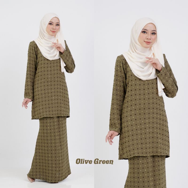 BAJU KURUNG TAK PAYAH GOSOK EMBROIDRY DOUBLE TON KURUNG MODERN | Shopee Malaysia