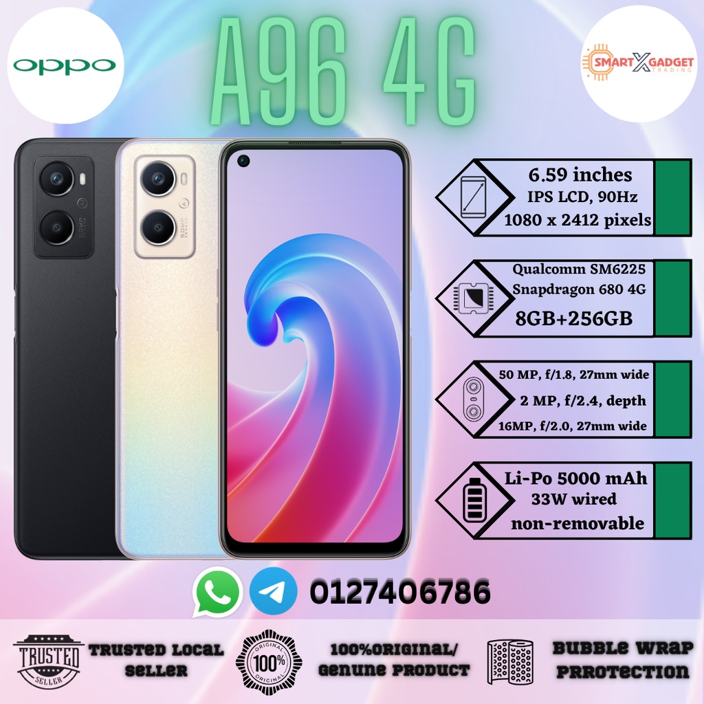 Oppo A96 4G (8GB+256GB) | Shopee Malaysia