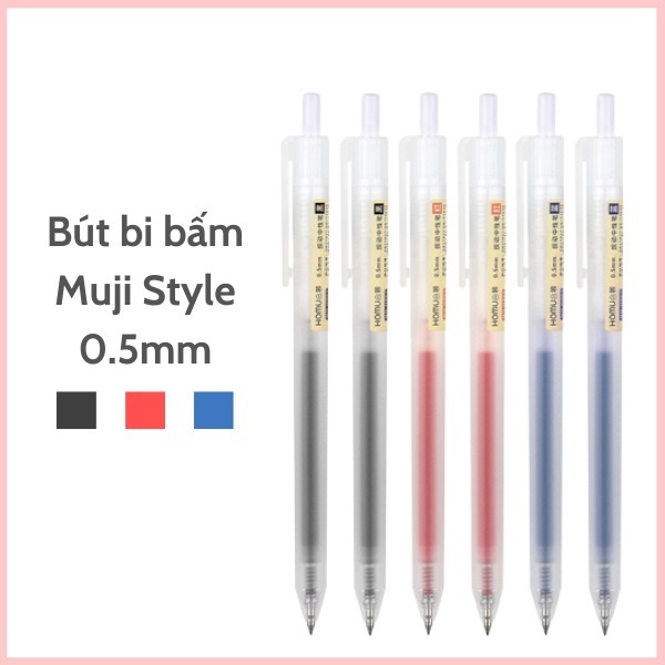 Muji Gel Ink Ballpoint Pen Matte Body 0.5mm Nib 3 Colors Blue Black Red ...