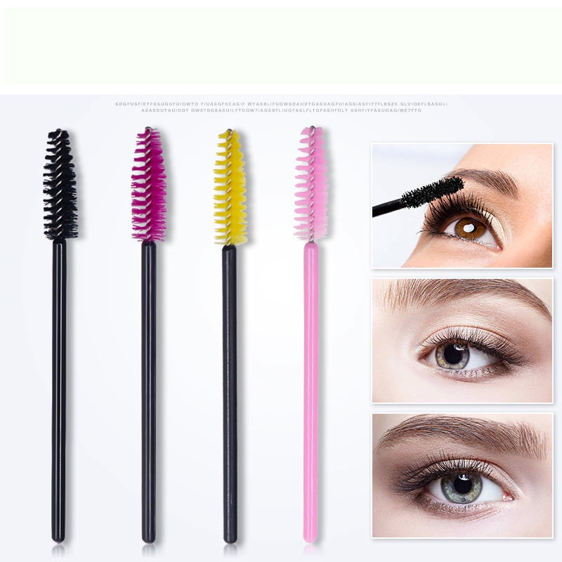 PRAECLARUS Eyelashes Brushes 50 Pcs Disposable Mascara Brushes Bendable ...