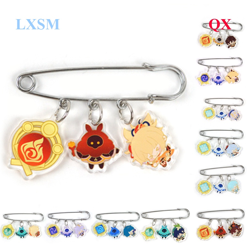 QX New Enamel Pins Genshin Impact Xiao Kaedehara Kazuha Venti Pin ...