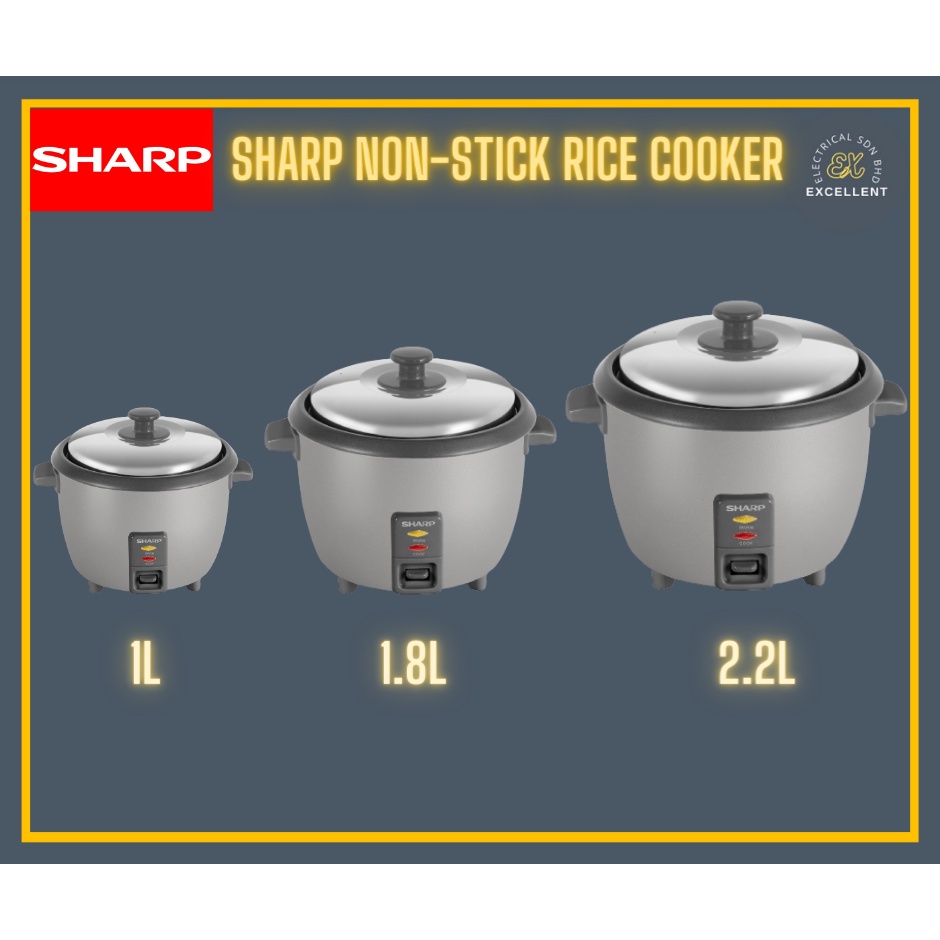 SHARP 1L 1.8L 2.2L NON-STICK Rice Cooker KSH108S KSH188SSL KSH228S ...