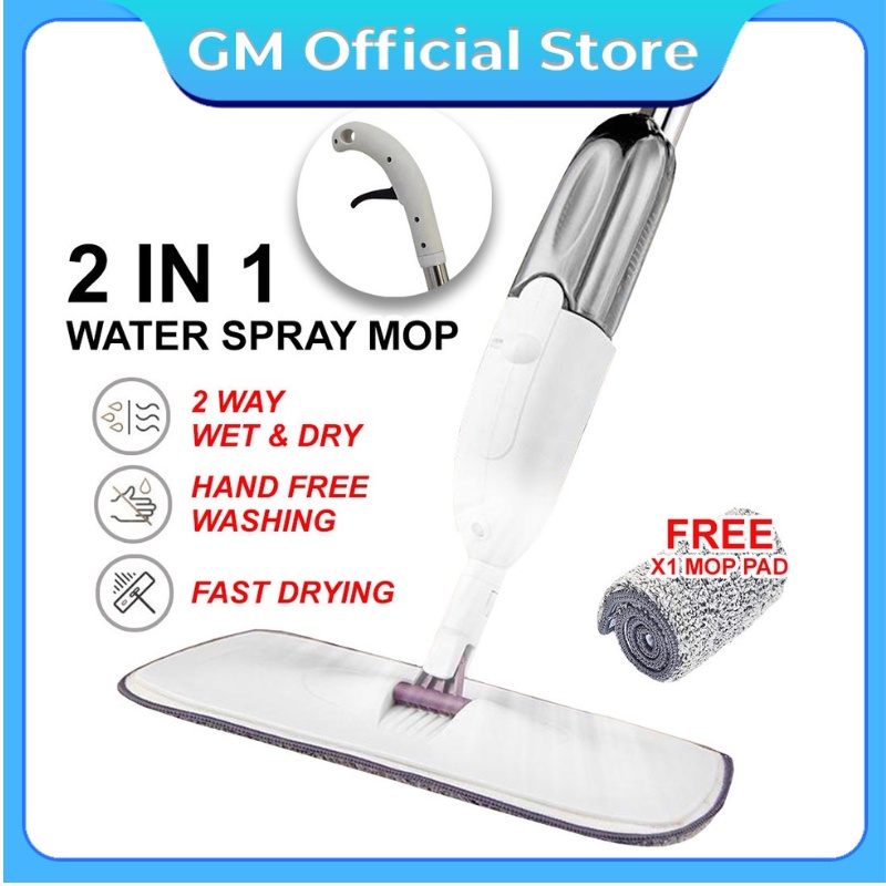 2 in 1 Handheld Water Spraying Mop Clean Degerming Spray Mop Easy Spray ...