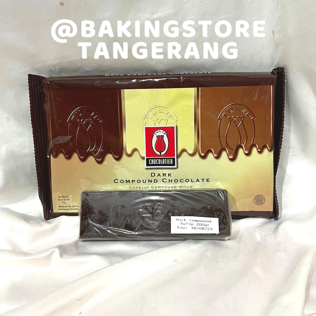 Chocolate Tulip Dark Chocolate Compound Chocolate Bar 200 gr | Shopee ...