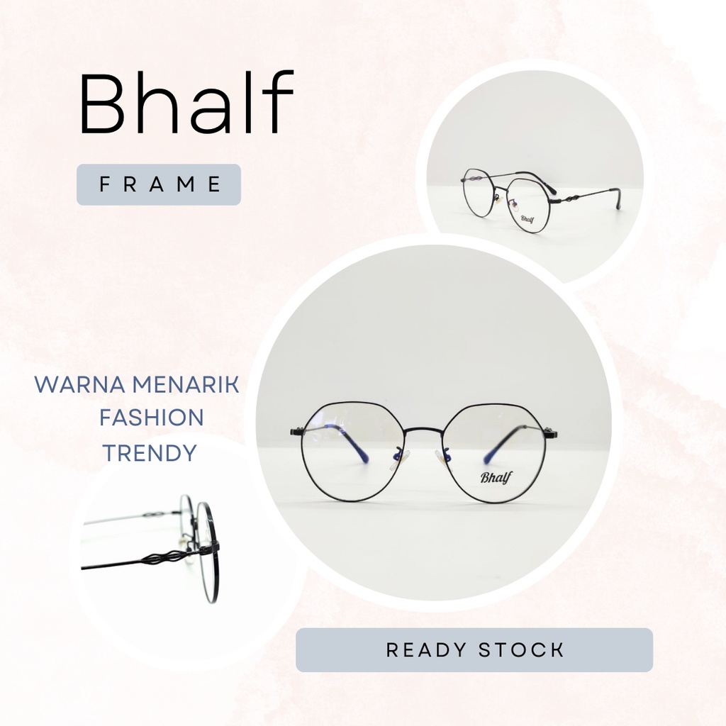 Bhalf Metal Frame / Fashion Eyewear / Korean Design / Spek Mata Trend ...
