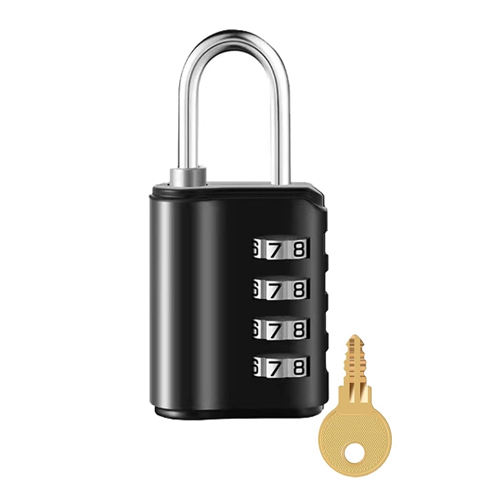 Resettable Combination Padlock 4 Digit Pad Lock Number Lock with Backup ...