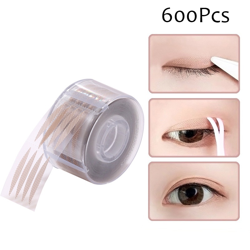 600PCS Invisible Eyelid Sticker Lace Eye Lift Strips Double Eyelid Tape Adhesive Stickers Eye ...