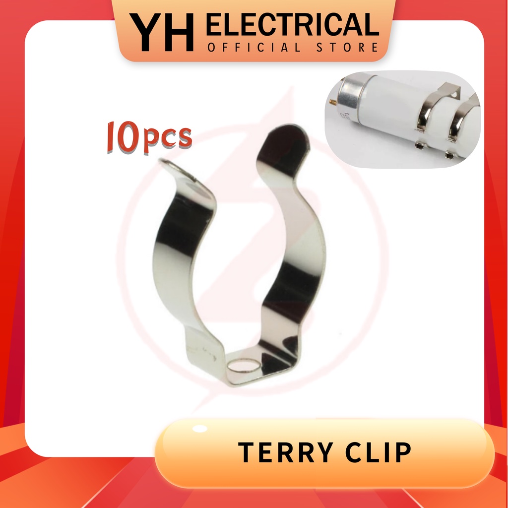 10Pcs X T8 Terry Clip/ Narrow Base Tool Spring Terry Clip Heavy Duty ...