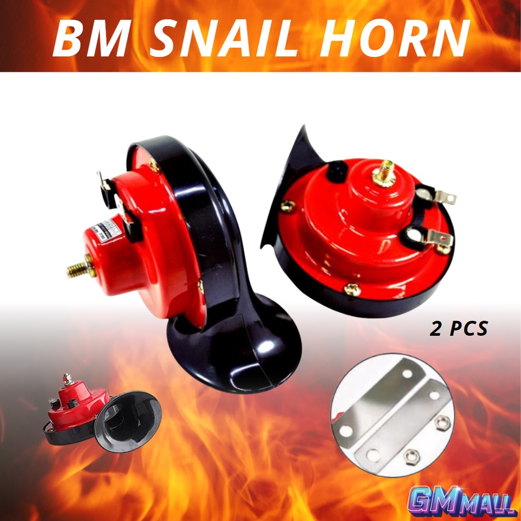 BM SNAIL ELECTROMAGNETIC HORN 120db Car Horn Motor Horn Hon Kereta ...