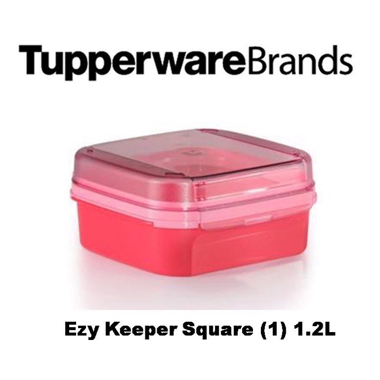 Authentic TupperwareBrand Ezy Keeper Square (1) 1.2L Red - Food Storage ...