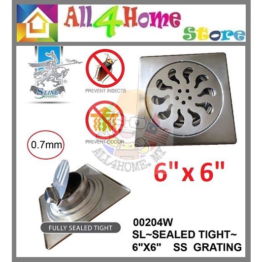 S-LINE Heavy Duty Stainless Steel Auto Trap Grating for Anti Cockroach ...