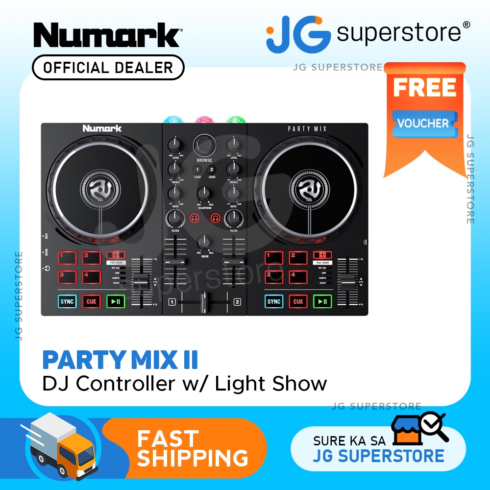 Numark Party Mix II USB DJ Controller with Built-In Light Show ...
