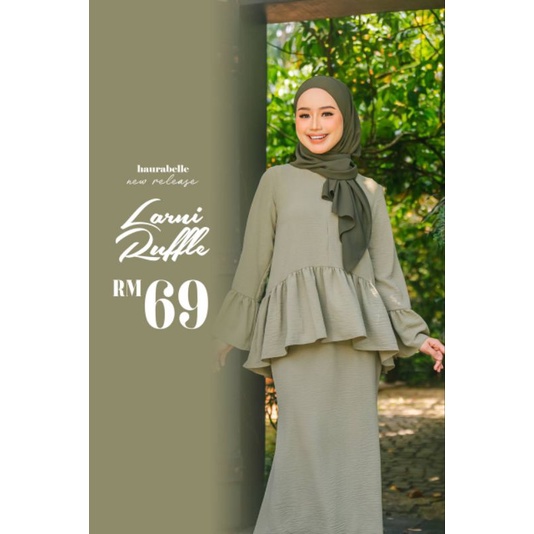 READY STOCK BRIDESMAID EDITION LARNI RUFFLE BY HAURABELLE (IRONLESS ...