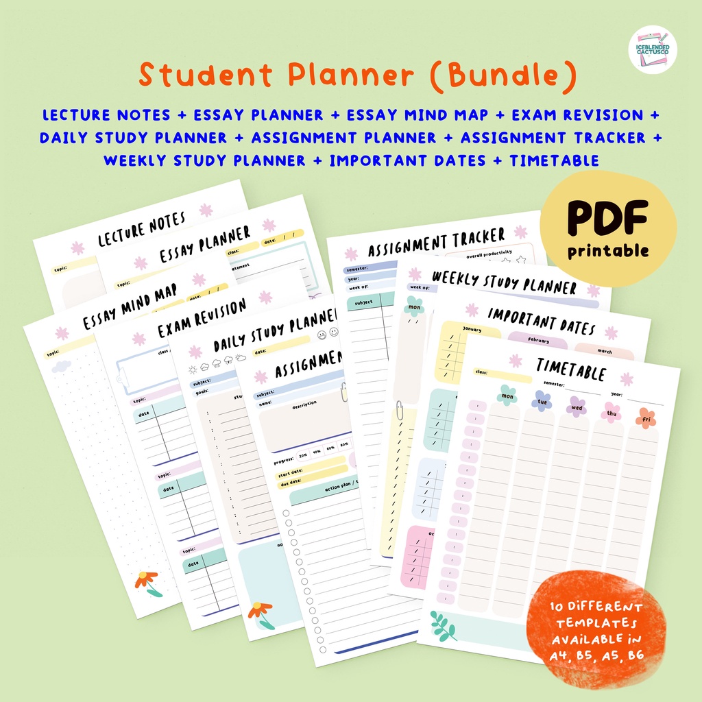 (Series C) Student Study Planner - Assignment/Essay Planner/Timetable ...