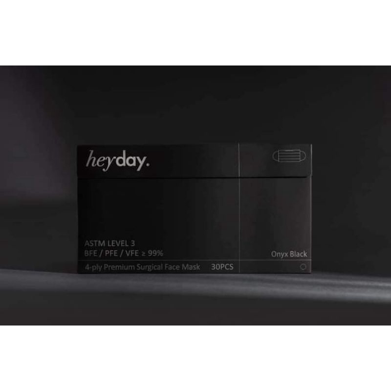 Heyday Surgical Face Mask Onyx Black 30 Pcs | Shopee Malaysia