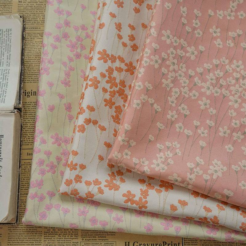 [1 Meter]Small Floral Vintage Printed Fabric (3 Color) Floral Texture ...