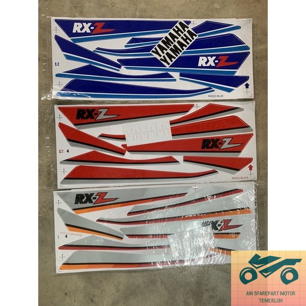 Stiker Sticker Body Stripe Cover Set (2) Yamaha RXZ135 RXZ 135 BY AIN ...