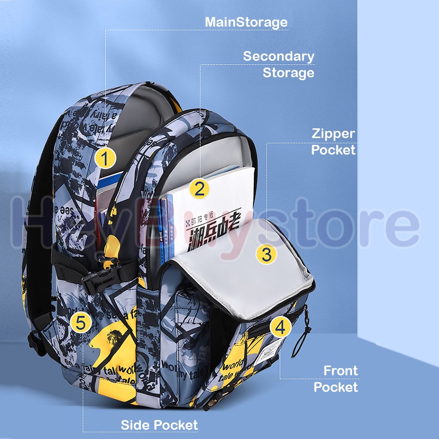 ZMBABY 45cm Good Quality Primary Secondary School Bag Beg Sekolah ...