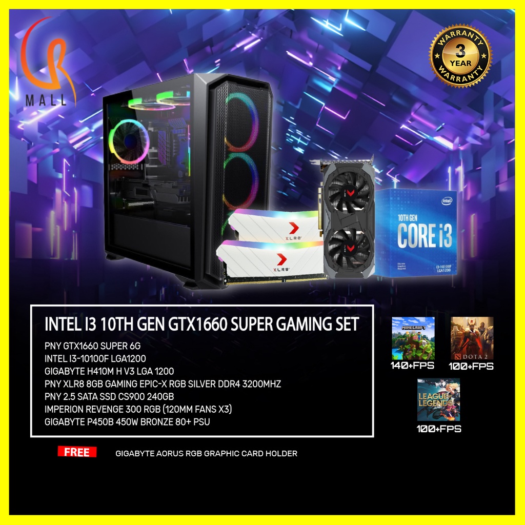 INTEL I3 10TH GEN GTX1660 SUPER PC GAMING SET | Shopee Malaysia