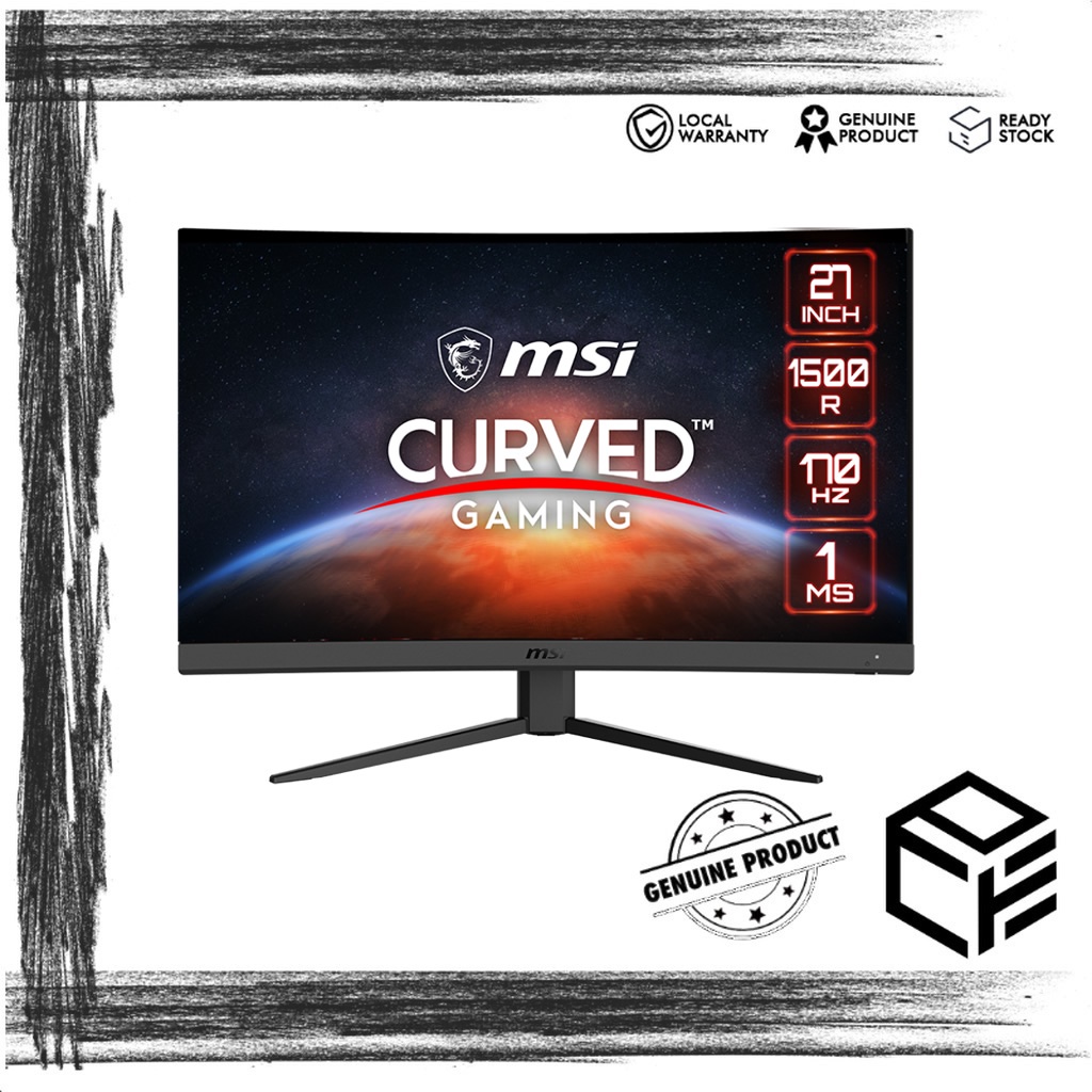 MSI 27'' OPTIX G27CQ4 E2 GAMING MONITOR ( CURVED / WQHD / 170HZ ...