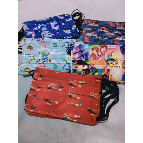 various cartoon kids face mask 50pcs/per box | Shopee Malaysia