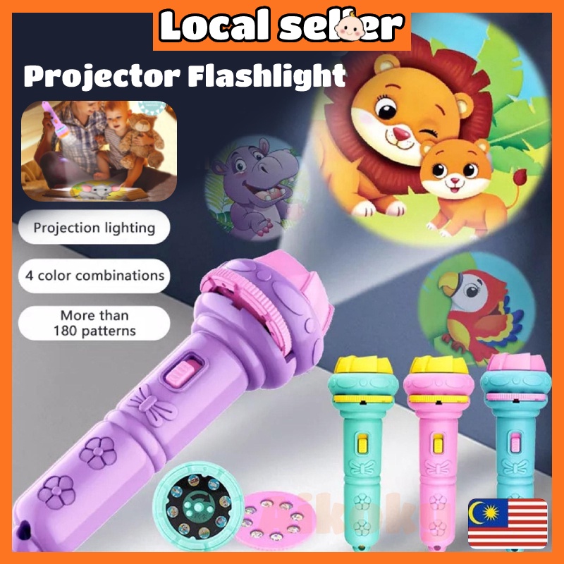 Aikoky Flashlight Projector Kids Baby Toys Torch Light Kid Toy Mainan ...