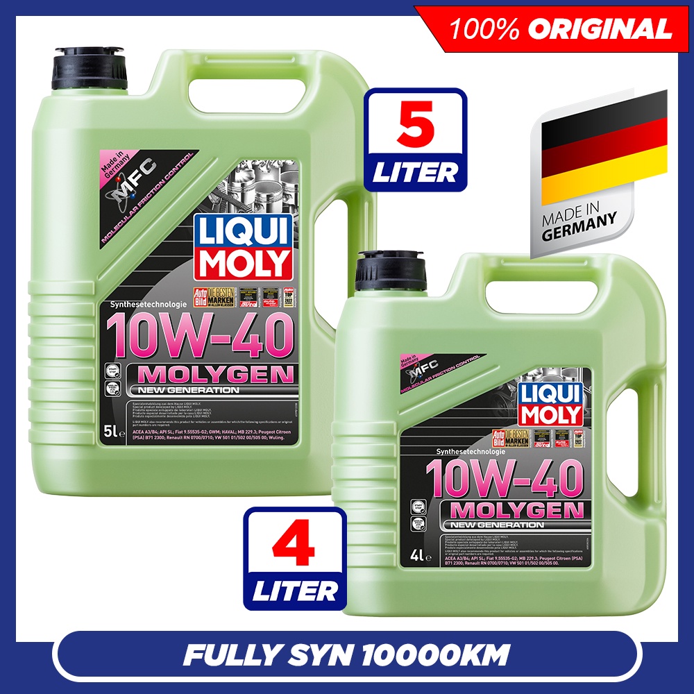 LIQUI MOLY MOLYGEN 10W40 Fully Synthetic Engine Oil (5L/4L) NEW GENERATION | Shopee Malaysia