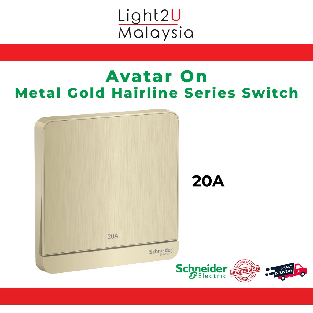 Schneider Avatar On Socket and Switches [ Metal Gold Hairline ...
