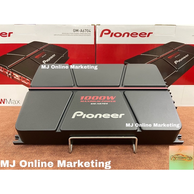 Pioneer GM-A6704 - 4-Channel Bridgeable Amplifier with Bass Boost 1000 Watts Max Power*100 ...